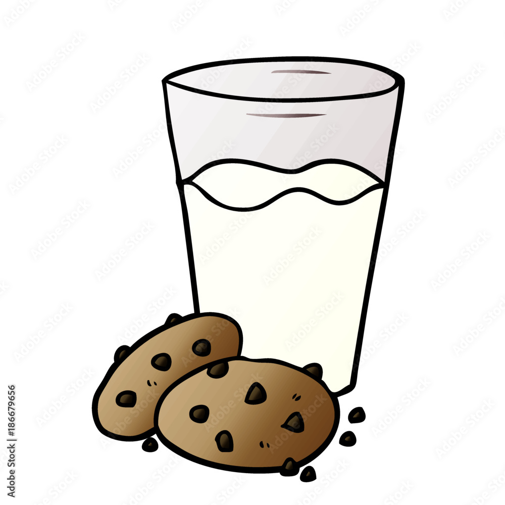 Milk And Cookies Cartoon