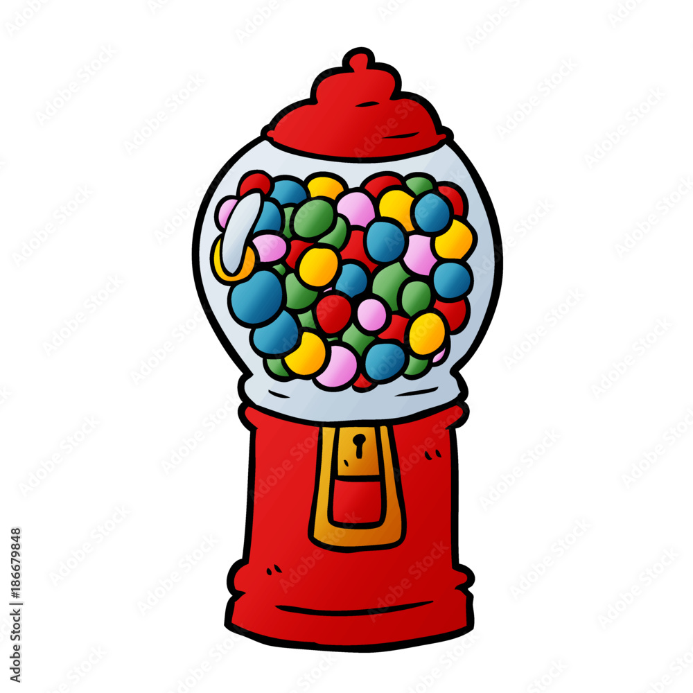 cartoon gumball machine Stock Vector | Adobe Stock