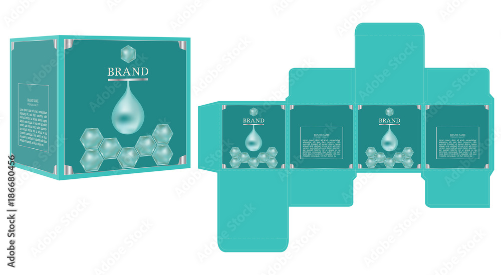 Packaging design, luxury box template and mockup box. Vector ...