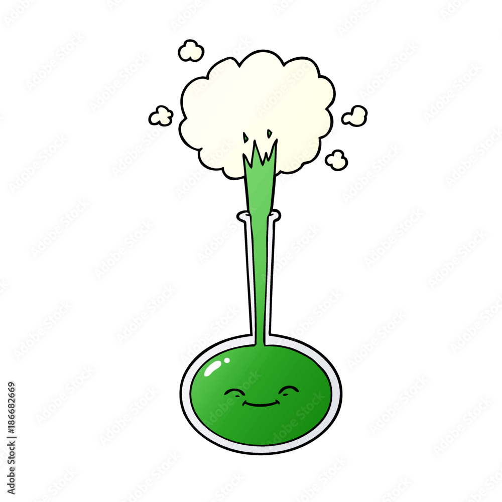 cartoon chemical reaction Stock Vector | Adobe Stock