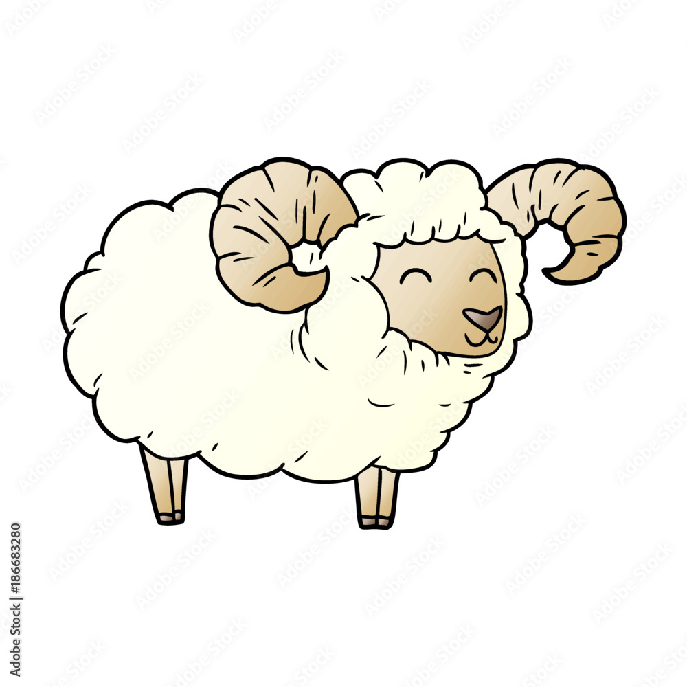 cartoon ram Stock Vector | Adobe Stock