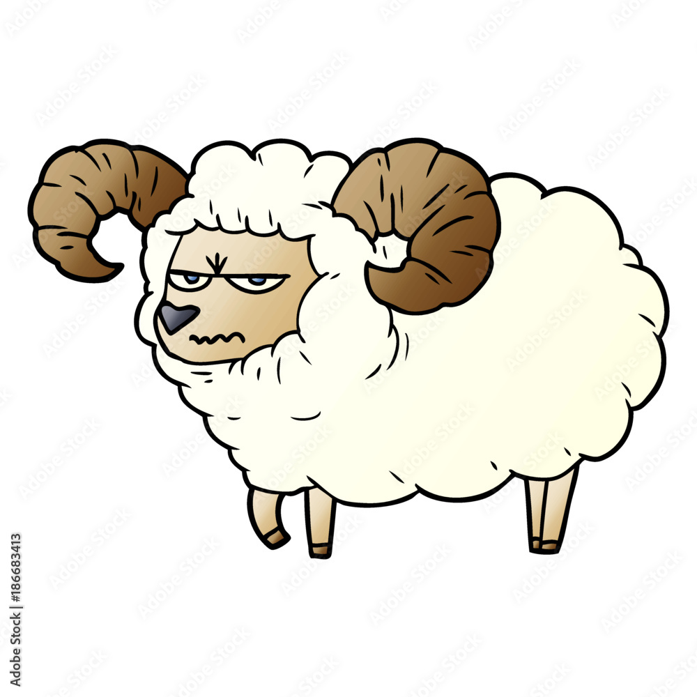 Angry Ram Cartoon