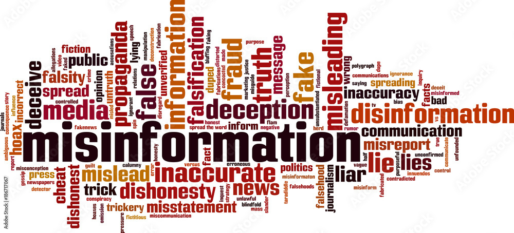 Misinformation word cloud Stock Vector | Adobe Stock