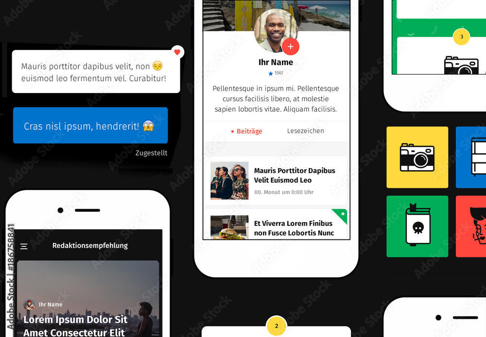 Glue-UI-Kit Stock Template | Adobe Stock
