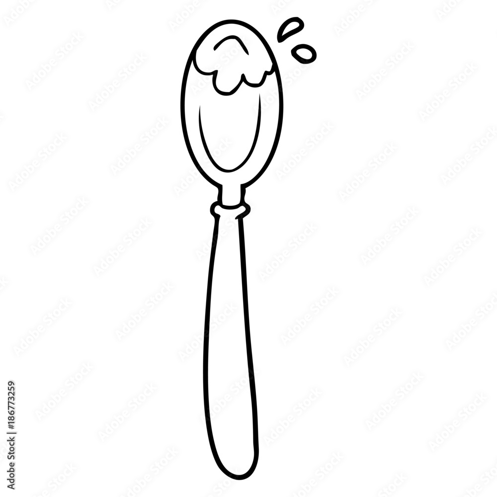 cartoon spoon Stock Vector | Adobe Stock