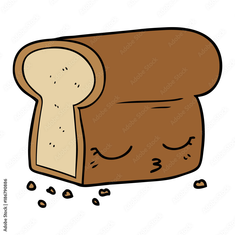 cartoon loaf of bread Stock Vector | Adobe Stock