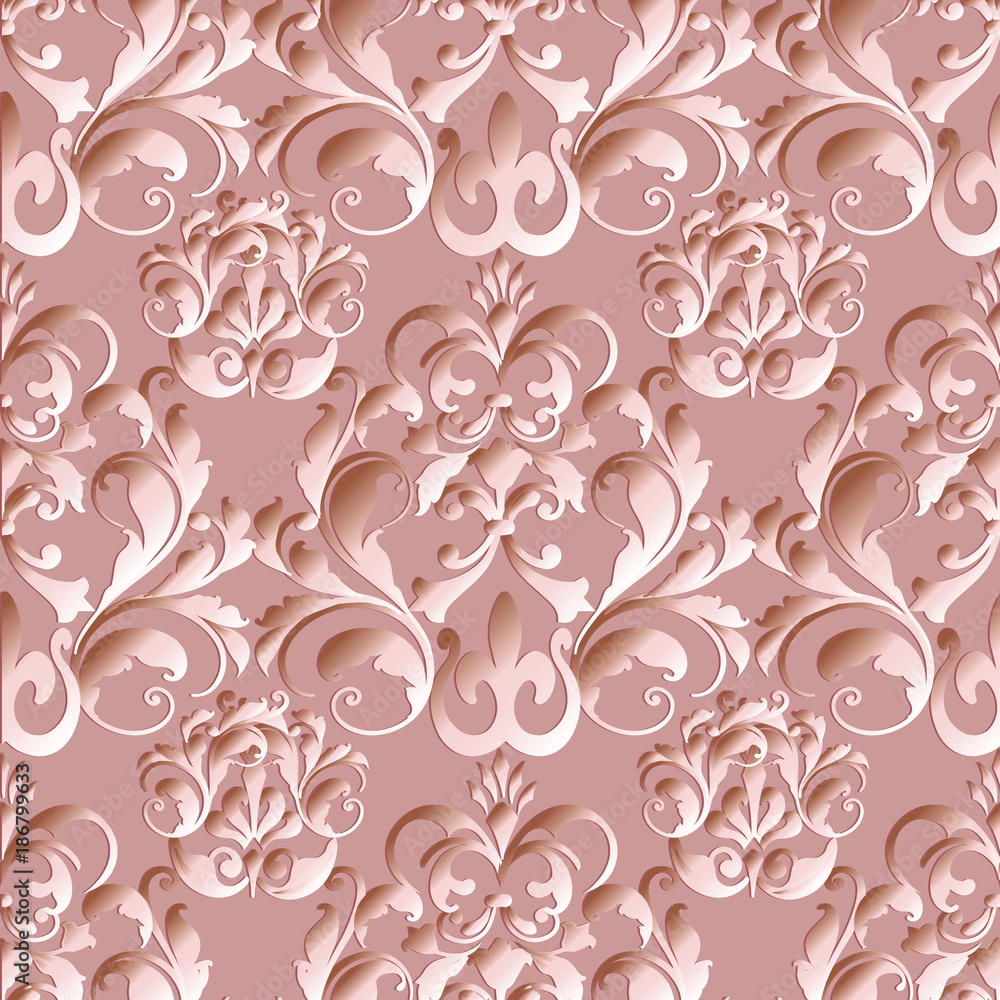 Light Pink Damask Background
