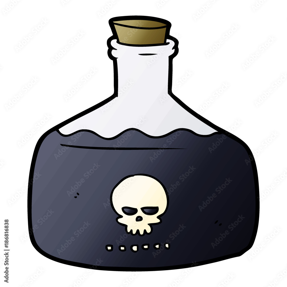 cartoon vial of assassin poison Stock Vector | Adobe Stock