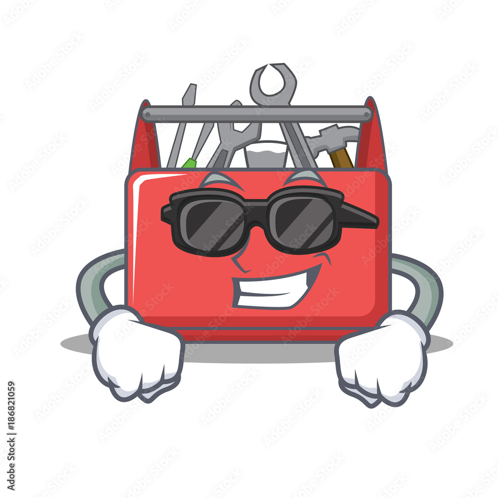 Super cool tool box character cartoon Stock Vector | Adobe Stock
