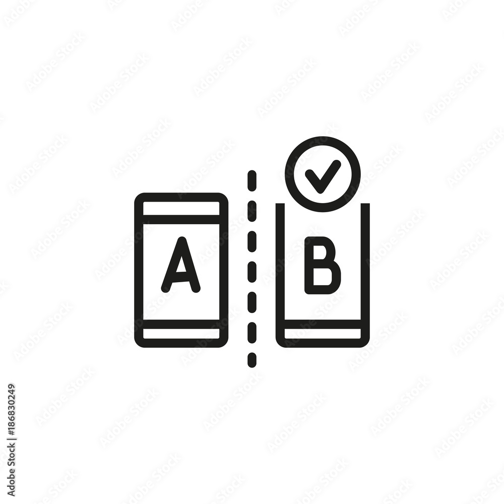 AB testing icon Stock Vector | Adobe Stock
