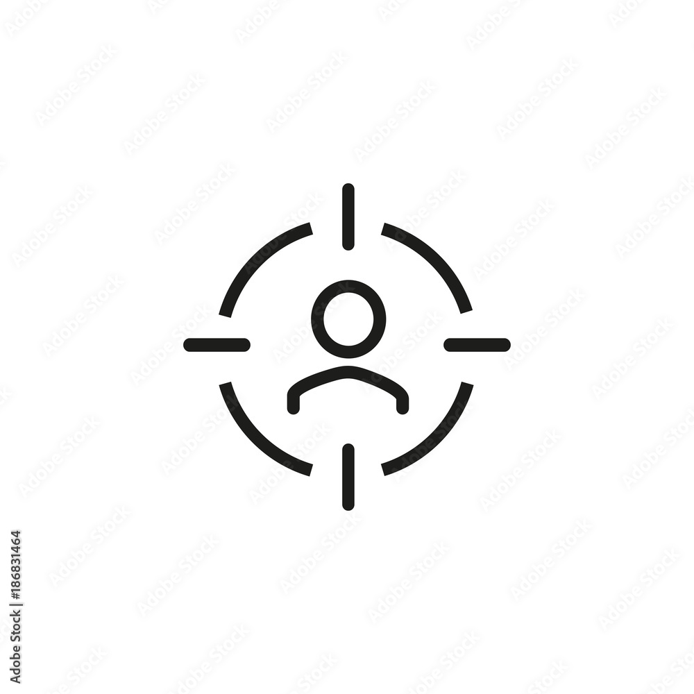 Target audience sign line icon Stock Vector | Adobe Stock