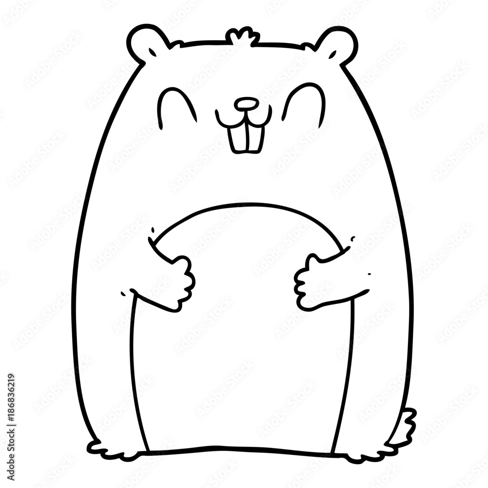 cartoon happy gopher Stock Vector | Adobe Stock