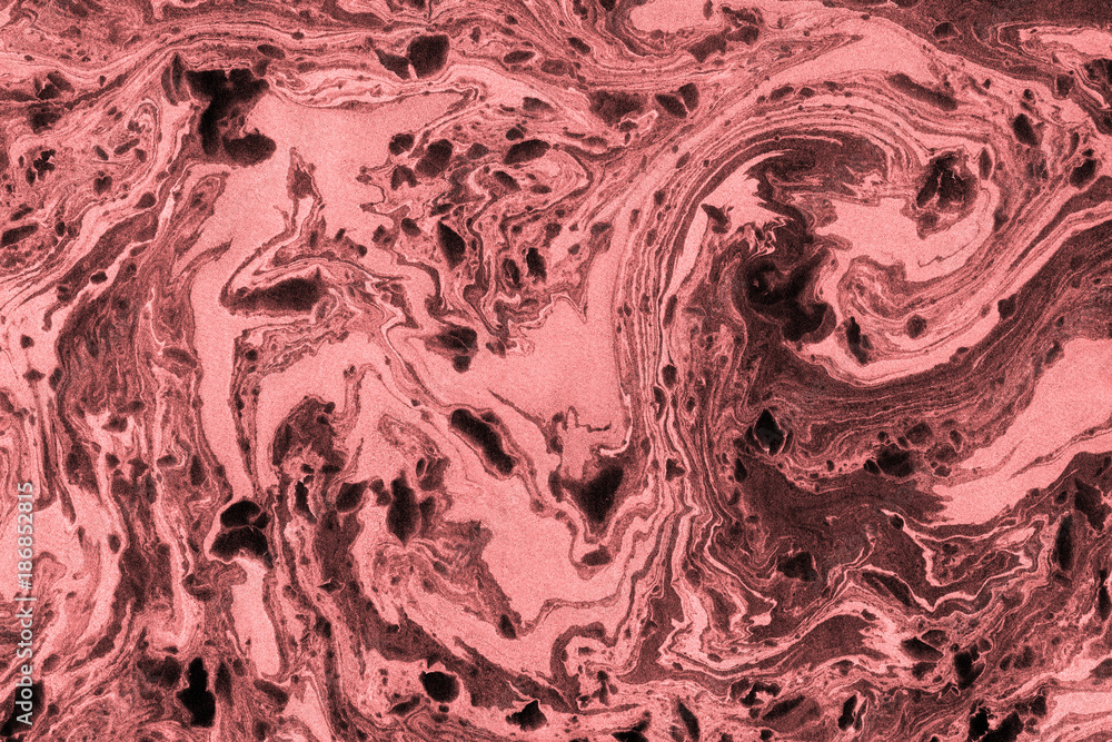 Suminagashi marble texture hand painted with red ink. Digital paper 876 ...