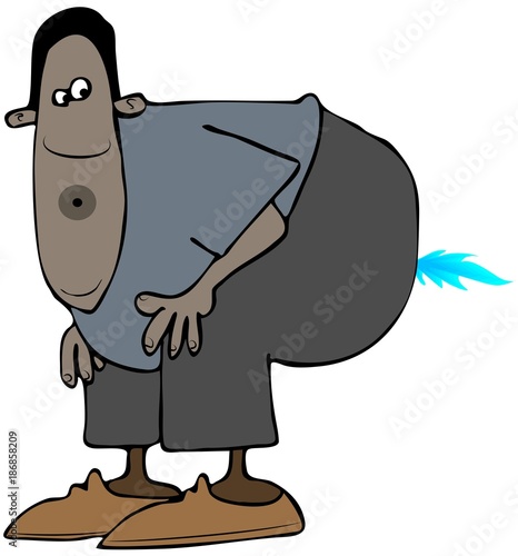 Cartoon Guy Farting
