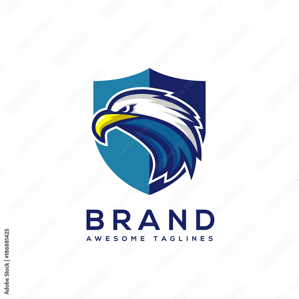 Blue Eagle Head Logo
