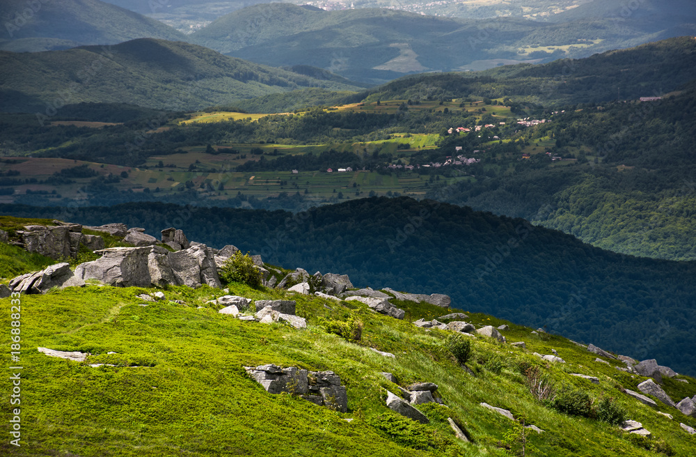 Rocky Grassy Landscape