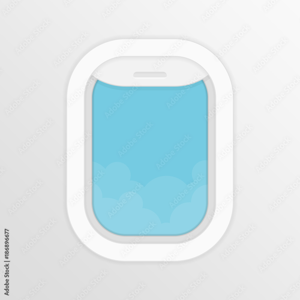 Aircraft window vector. Stock Vector | Adobe Stock