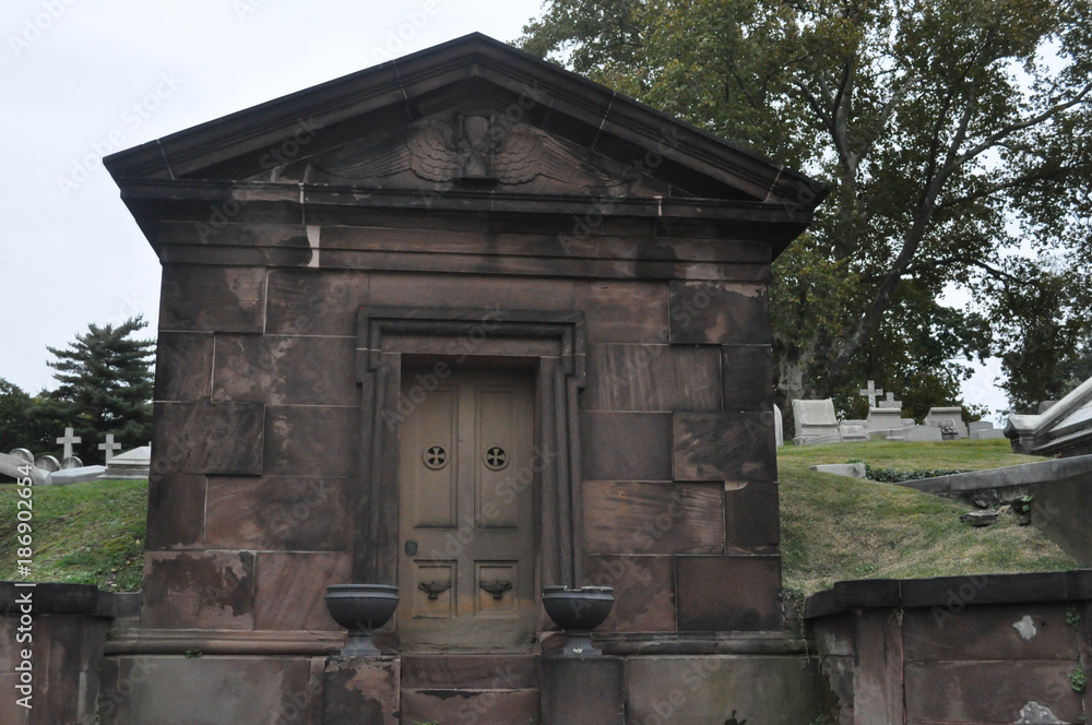 Old Stone Mausoleum in a Cemetery Stock Photo | Adobe Stock
