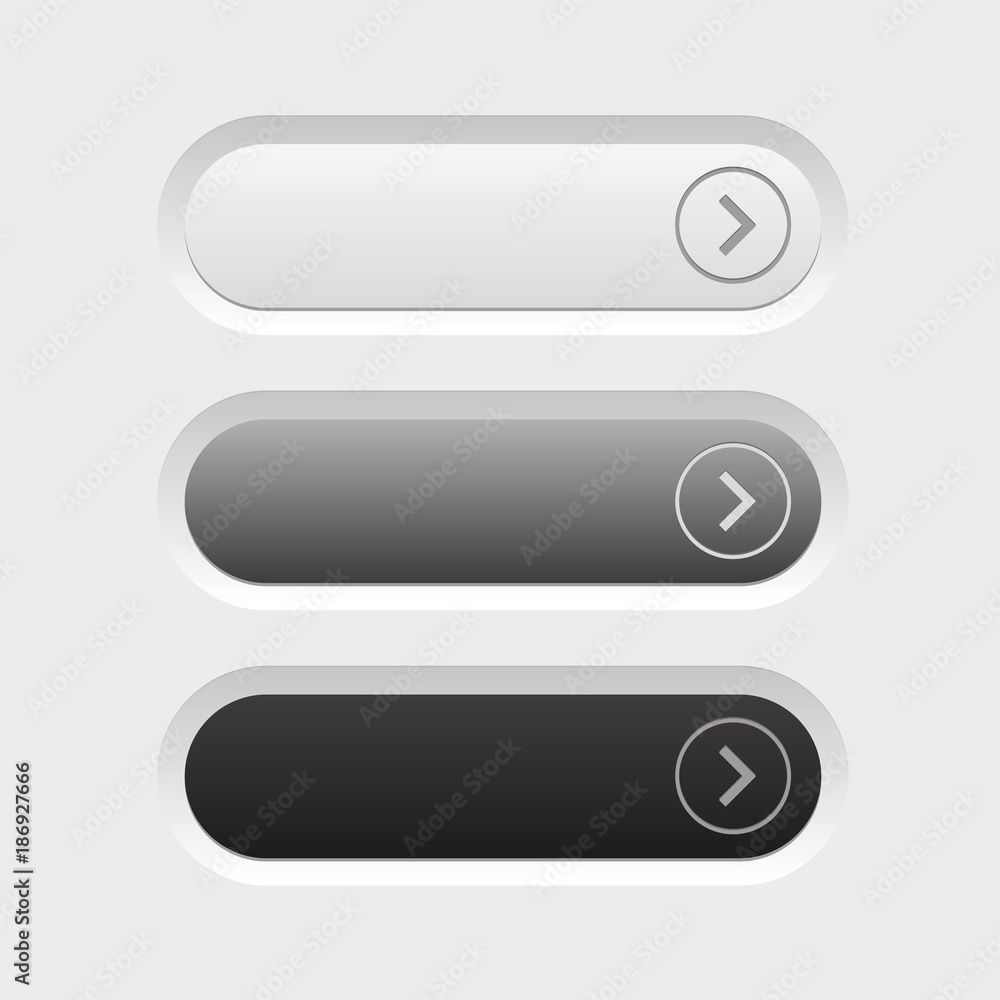 Empty button set Stock Vector | Adobe Stock
