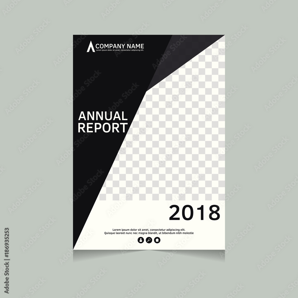 Annual report, flyer, presentation, brochure. Front page, book cover ...