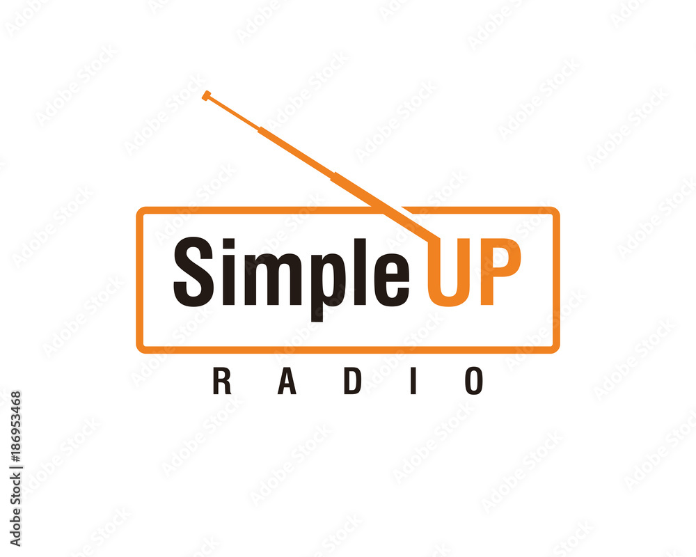 Line Art Simple Radio Electronic Up Symbol Modern Logo Vector Stock ...
