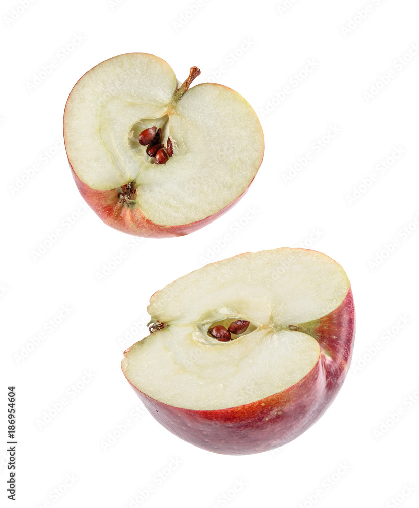 Apple Cut In Two Pics