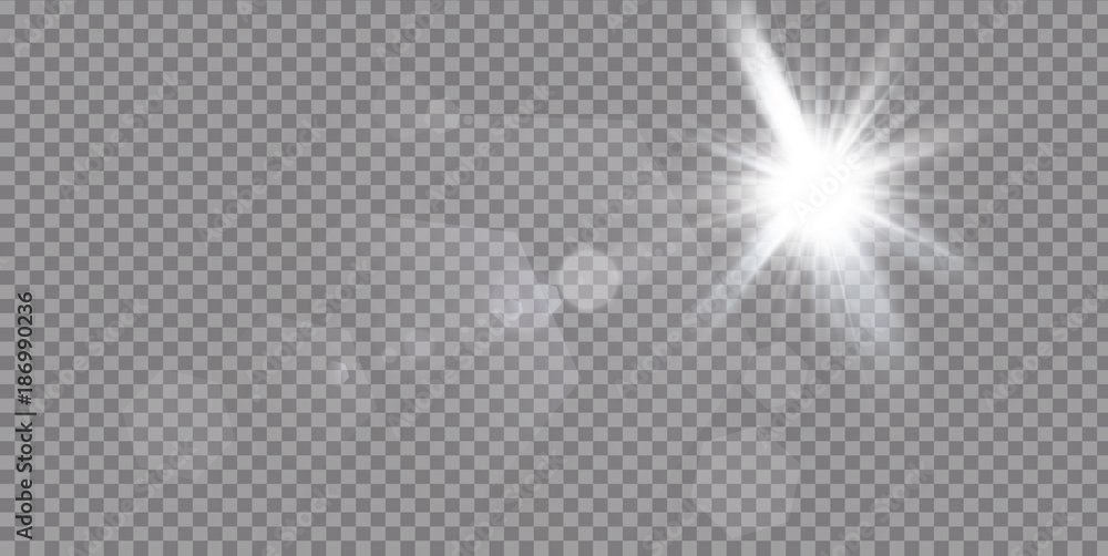 Abstract golden front sun lens flare transparent special light effect ...