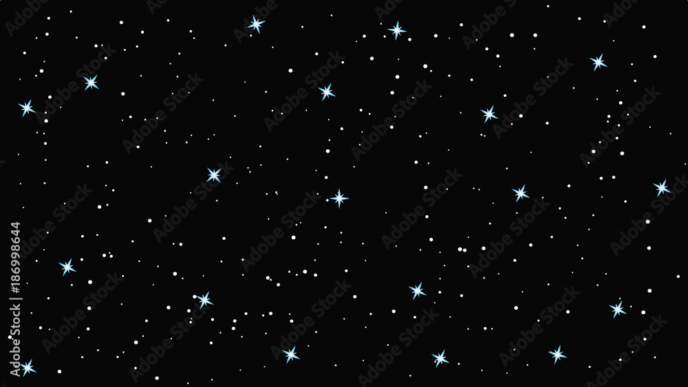 Starry sky background. Flat vector Stock Vector | Adobe Stock