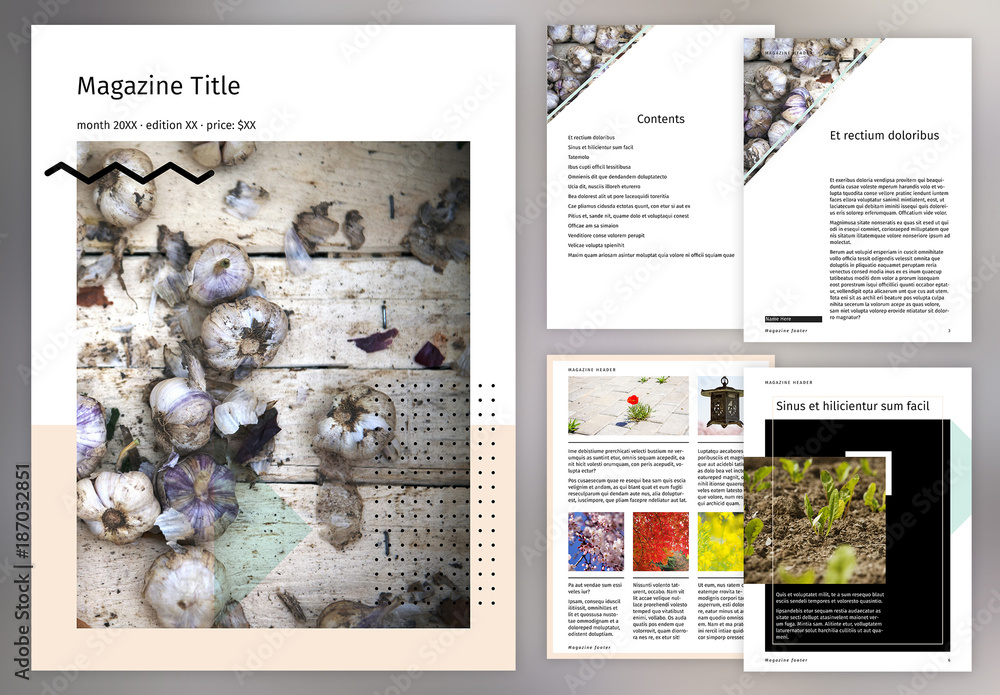 Trendy Digital Magazine Layout Stock Template | Adobe Stock