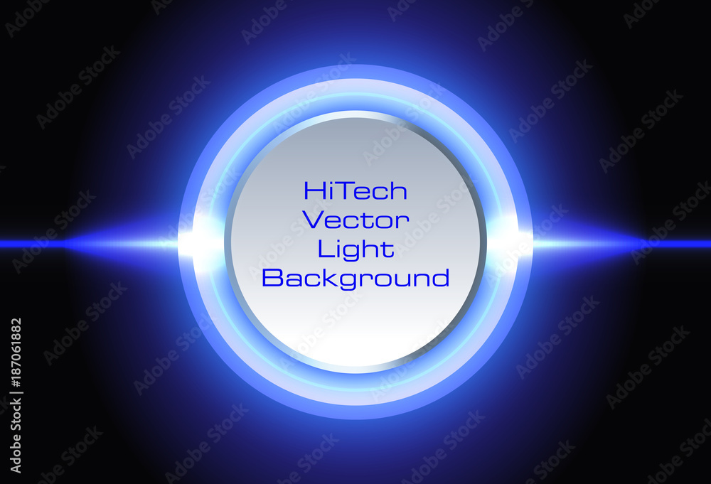 Dark Blue shining Hi Tech Background - Vector Glowing HUD Futuristic ...
