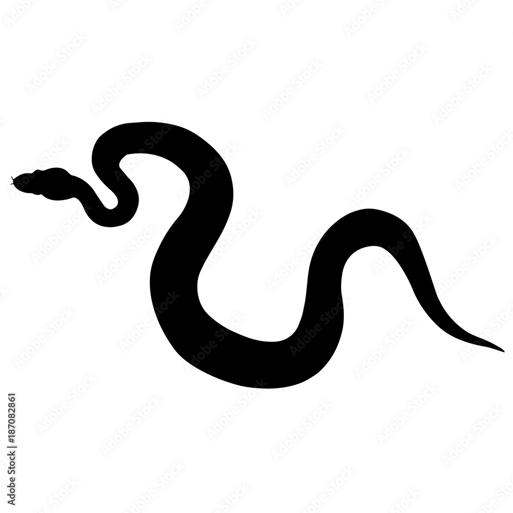 Python Silhouette Vector Graphics Stock Vector | Adobe Stock