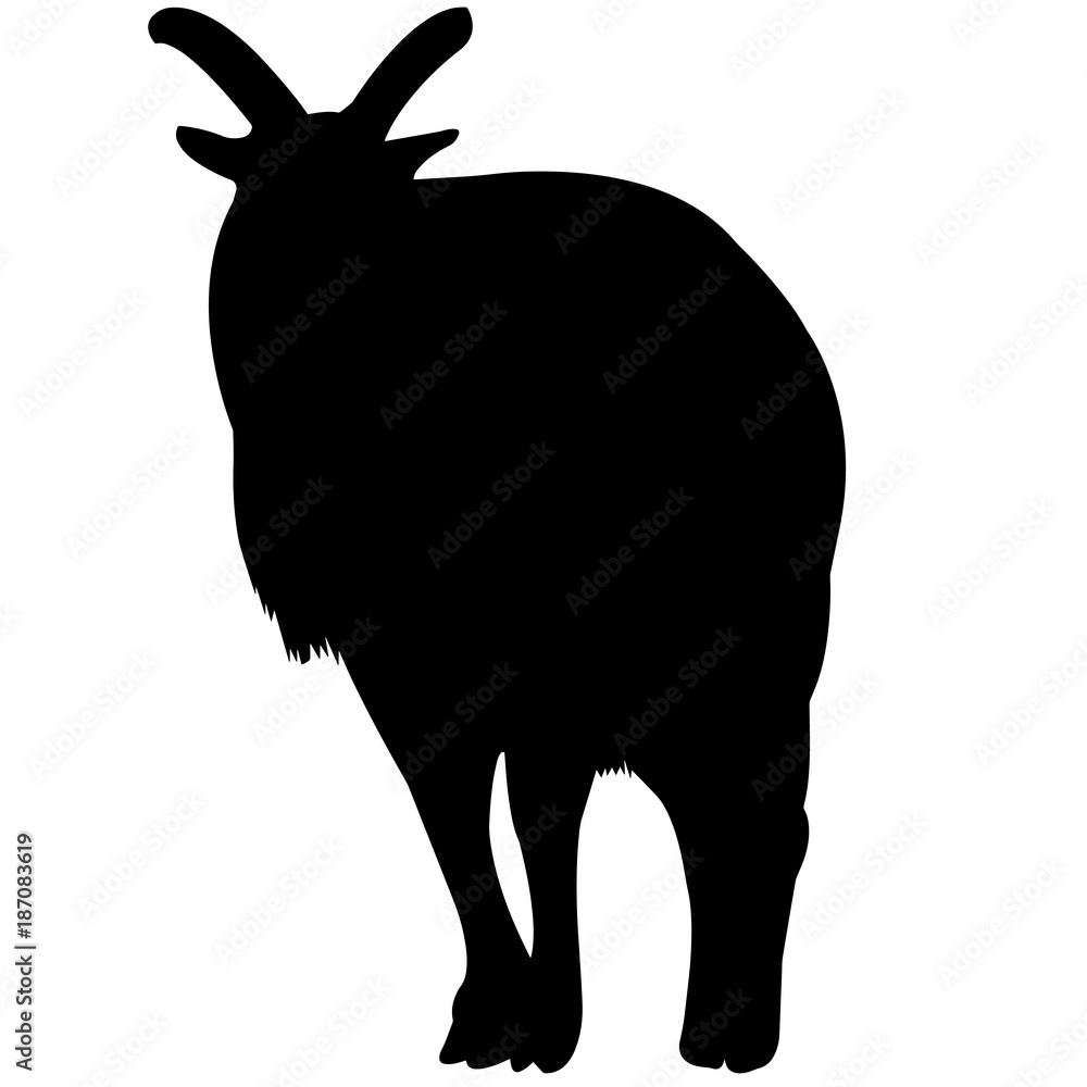 Tahr Silhouette Vector Graphics Stock Vector | Adobe Stock