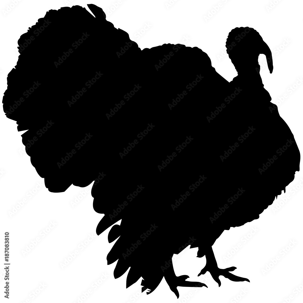 Turkey Silhouette Vector Graphics Stock Vector | Adobe Stock