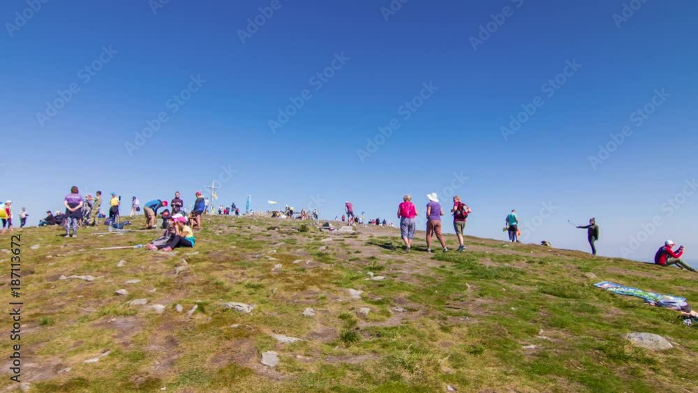 Chornohora region, Ukraine - June, 12 2017: Mount Hoverla is the ...