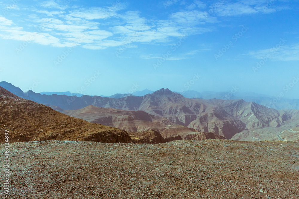 Views of Jabal Jais (Jebel Jais) Mountain Ras Al Khaimah UAE Stock ...