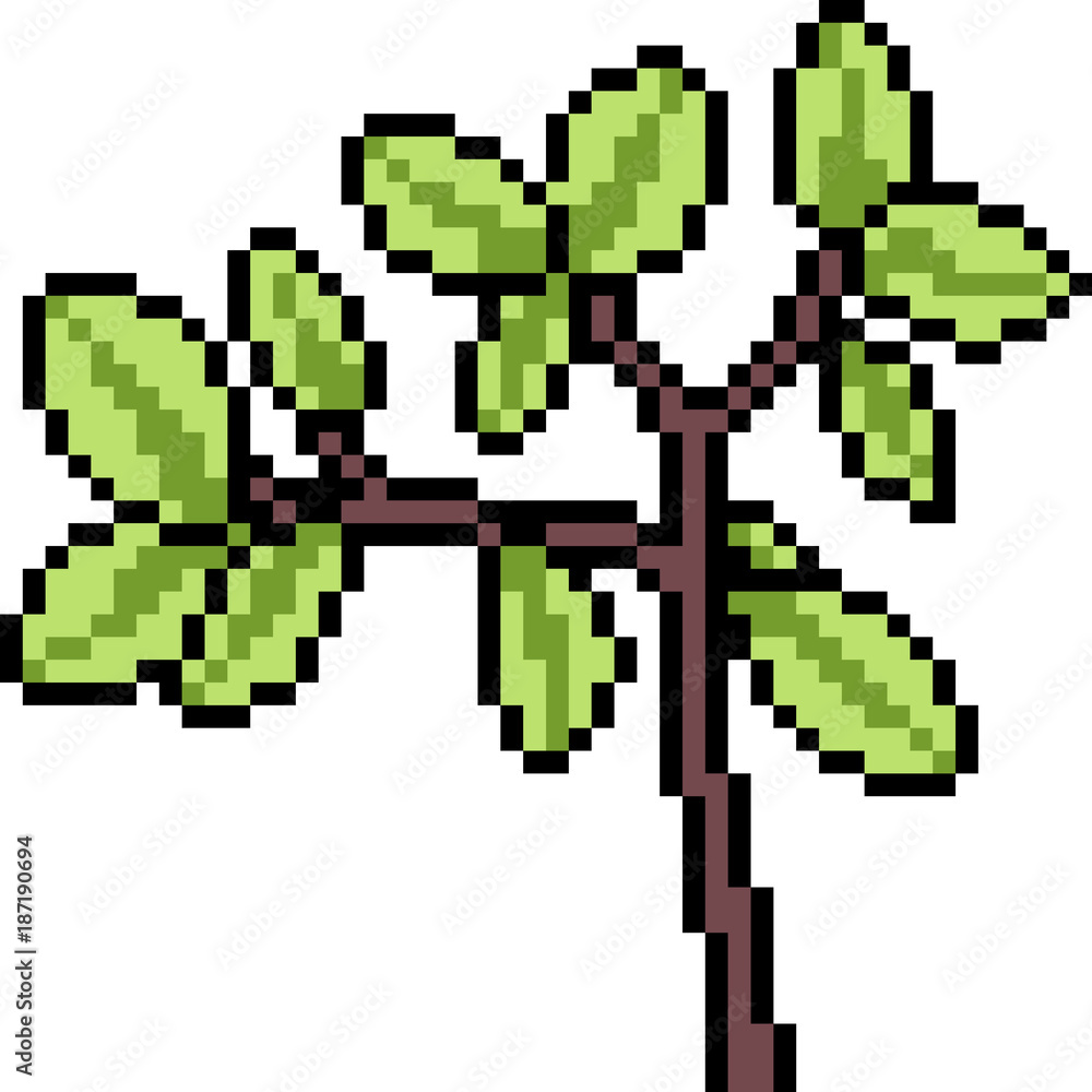 vector pixel art branch Stock Vector | Adobe Stock