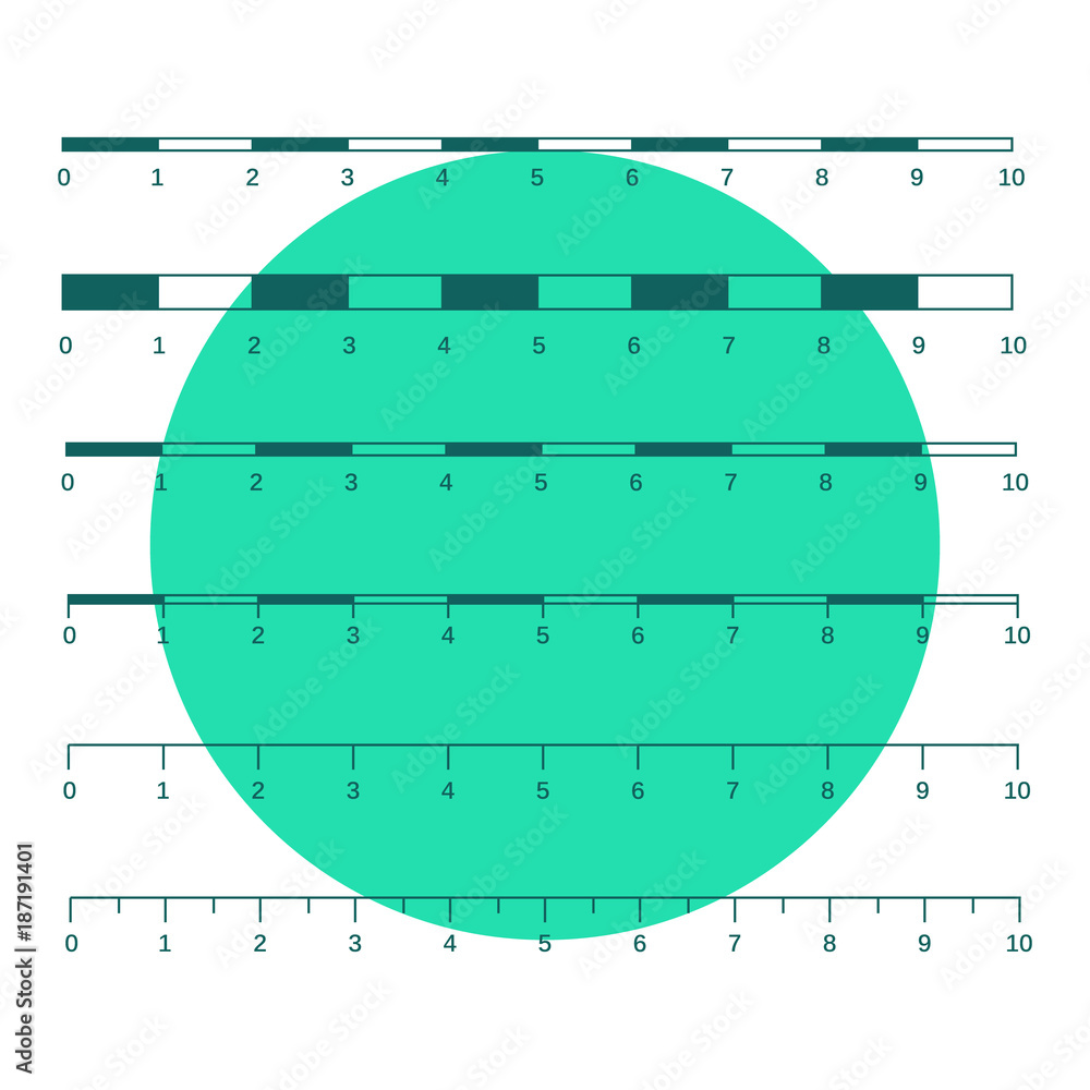 Map scales graphics for measuring distances. Scale measure map vector ...