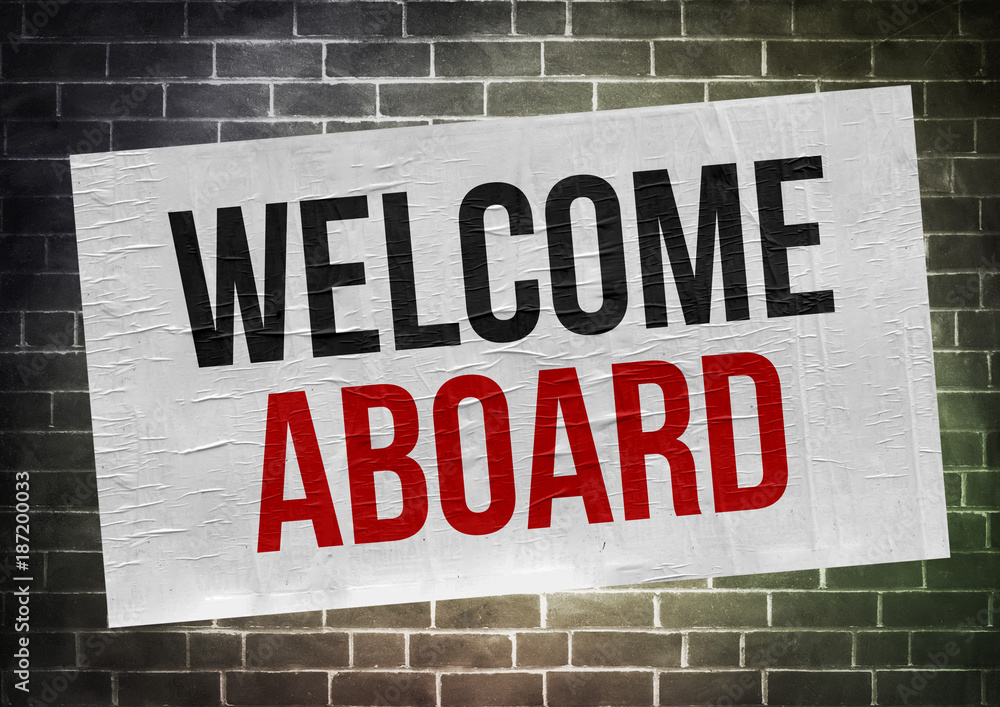 Welcome aboard - poster concept Stock Photo | Adobe Stock