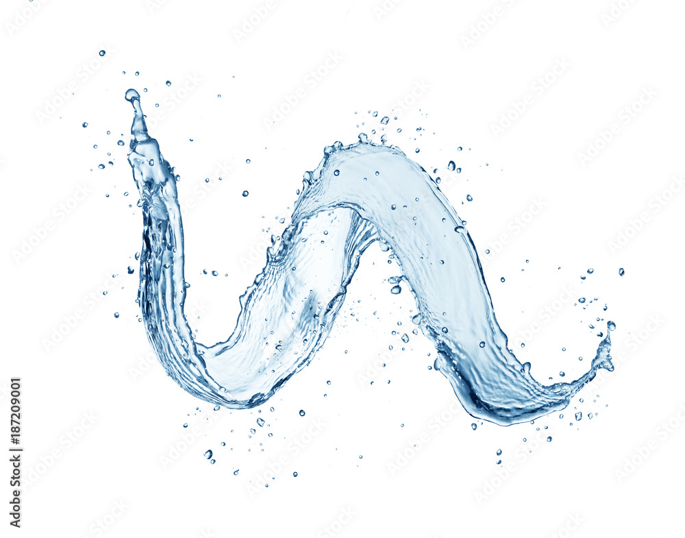 Abstract shape of water splash, isolated on white background Stock ...