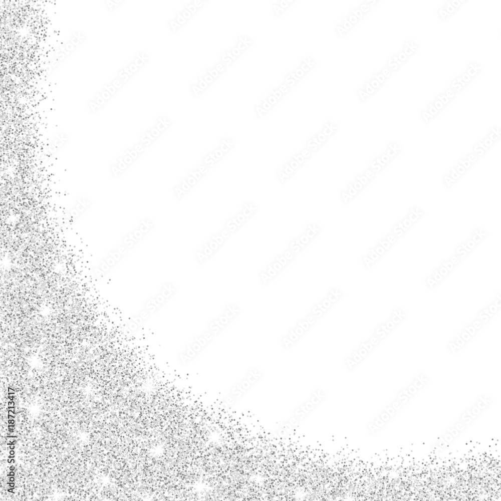 Silver glitter isolated on white background. Glitters twinkle. Festive ...