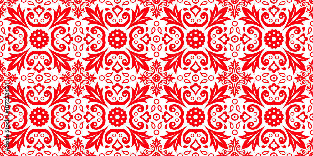 Red And White Pattern Background