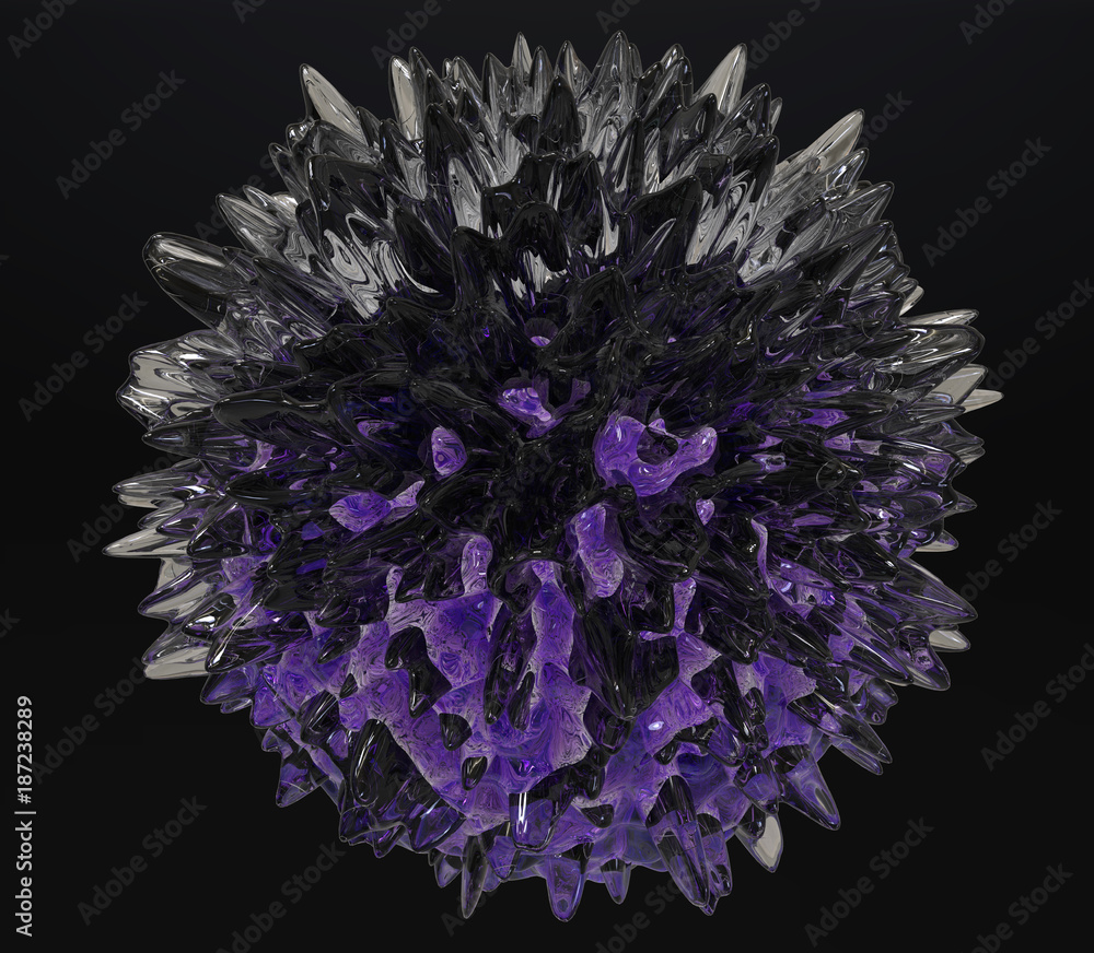 Abstract background with amorphous shape. Render of abstract of ...