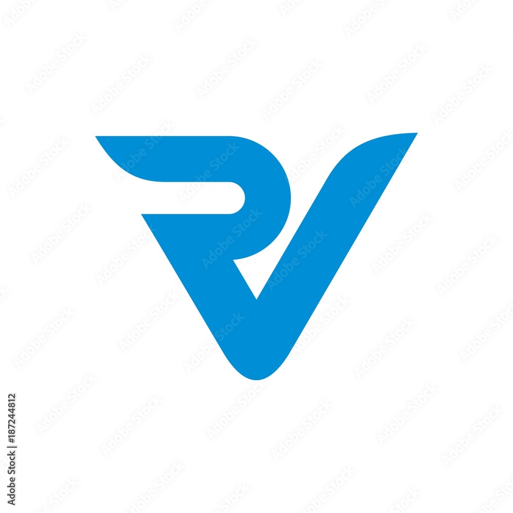 RV LOGO Stock Vector | Adobe Stock