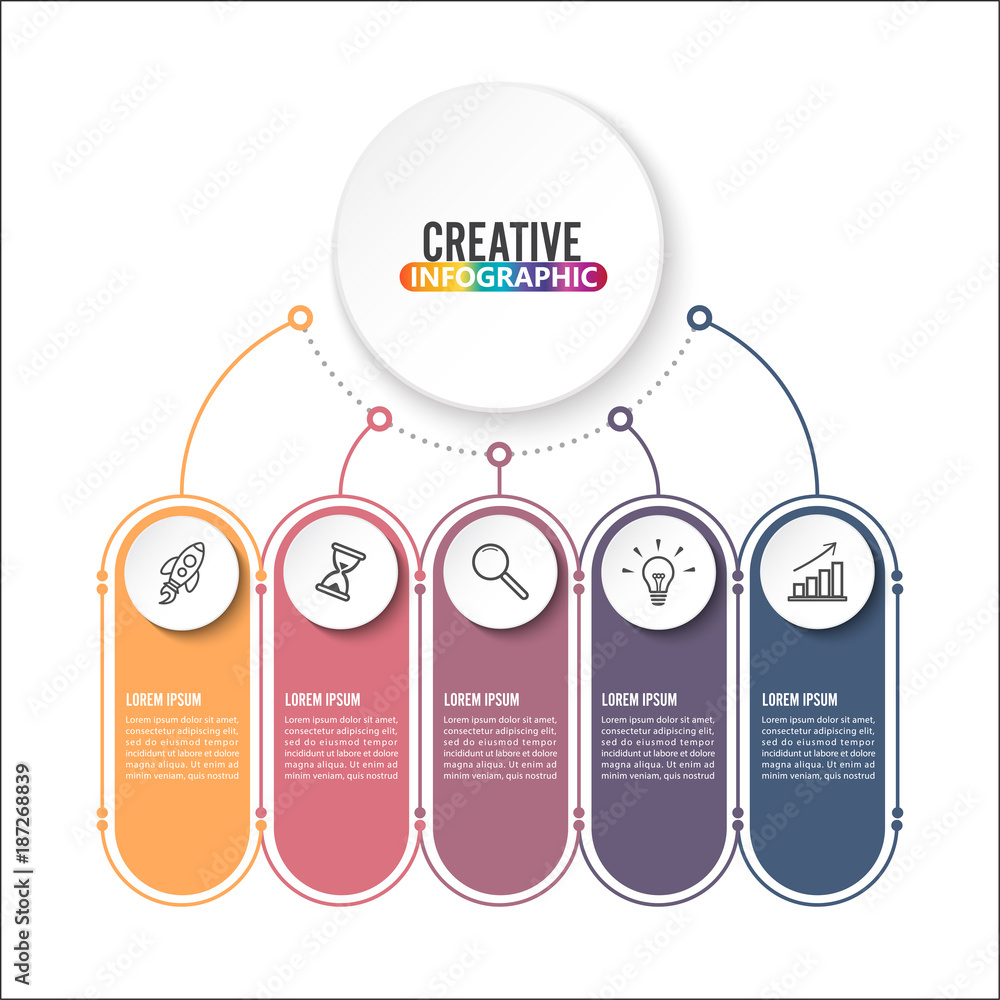 Business data visualization. Process chart. Abstract elements of graph ...