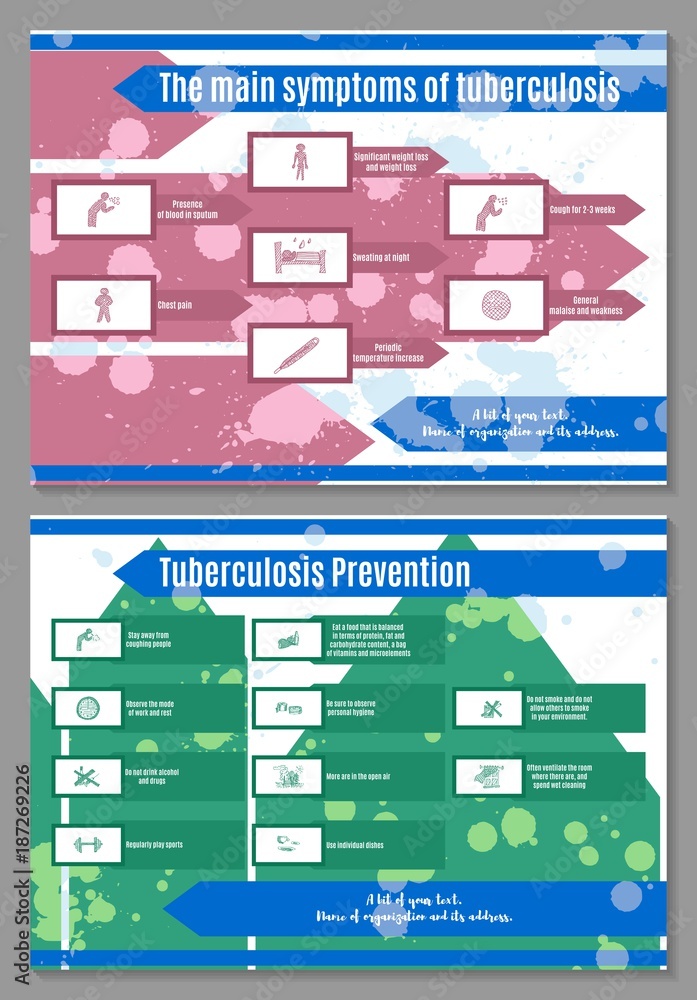 two brochures on symptoms and methods of preventing tuberculosis Stock ...