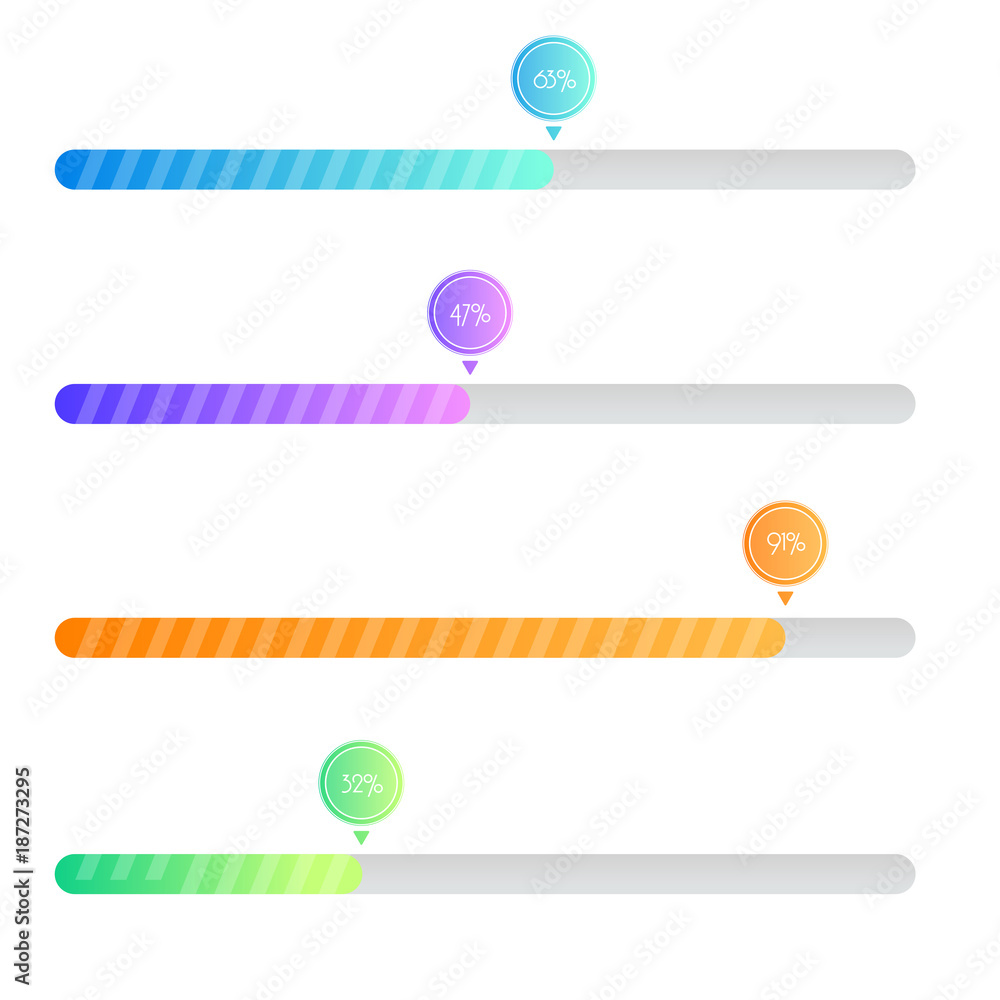 Gradient Preloader. Loading Bar for Web Interfaces. Template. Stock Vector | Adobe Stock