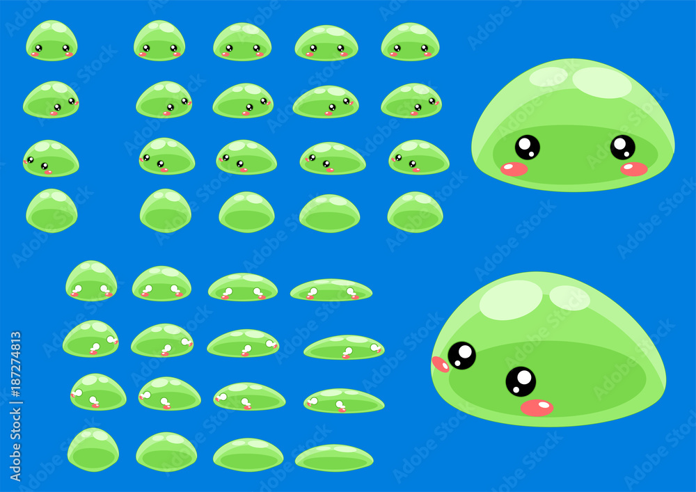 Cute Slime Game Character Stock Vector | Adobe Stock