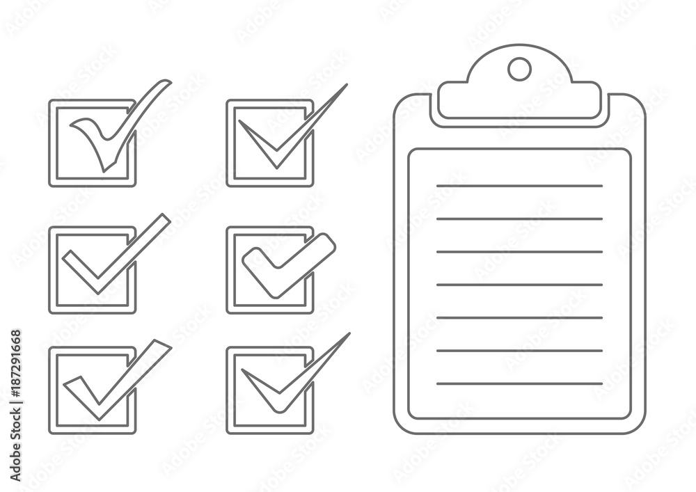 check list and mark icon Stock Vector | Adobe Stock
