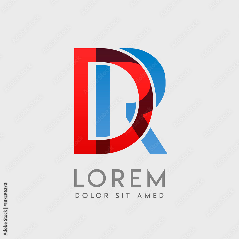 DR logo letters with "blue and red" gradation Stock Vector | Adobe Stock