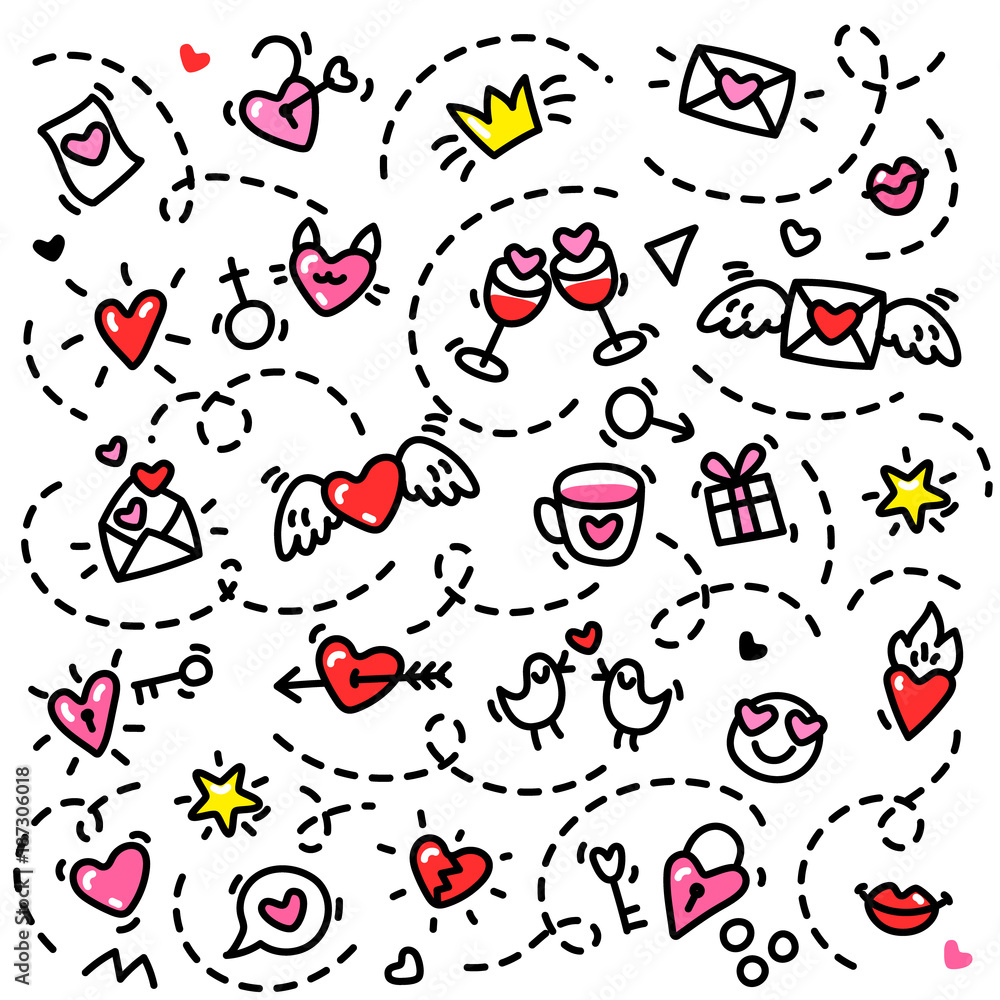 Love vector background. Stock Vector | Adobe Stock